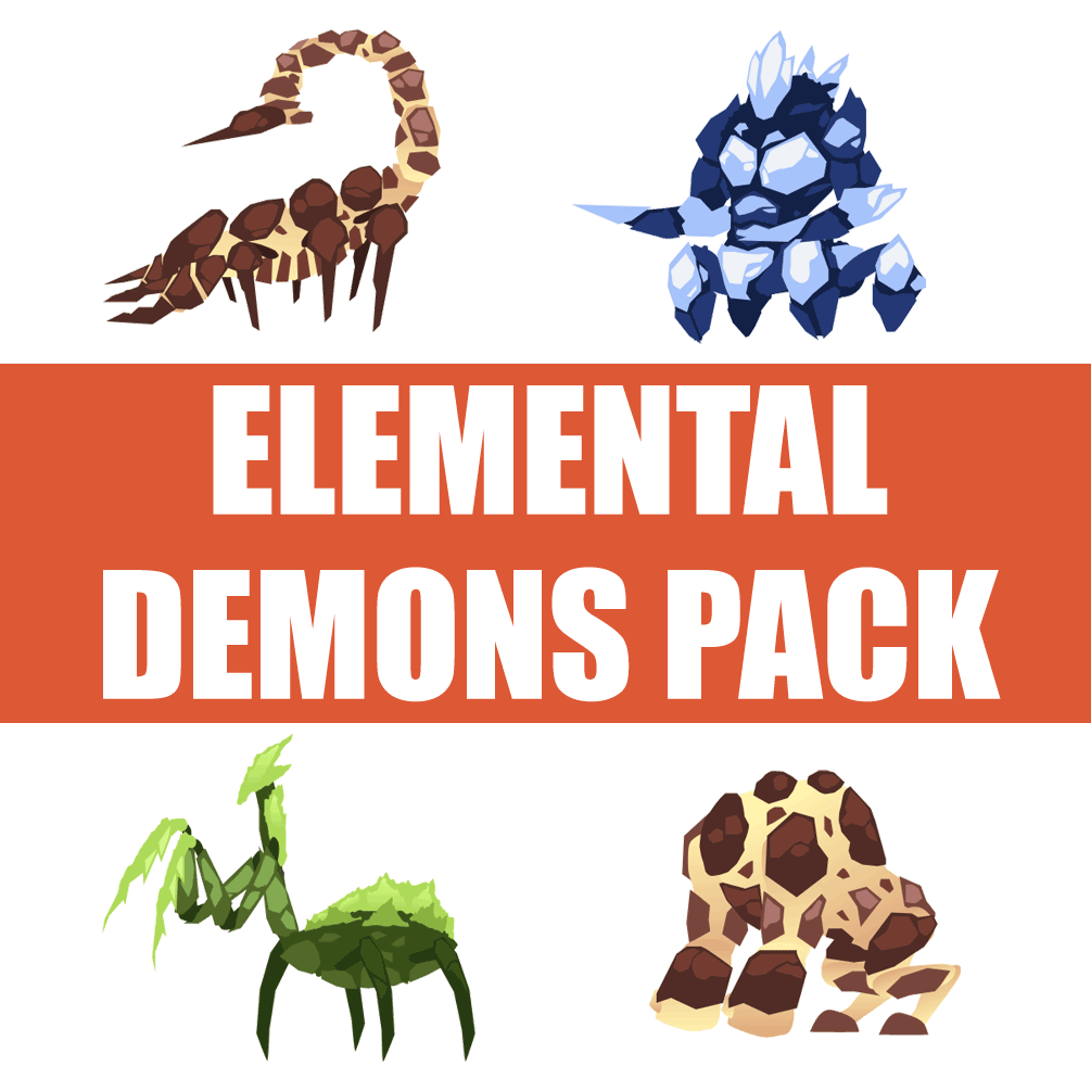 12 Elemental Demons (Enemies) Pack by Inllusion Studios