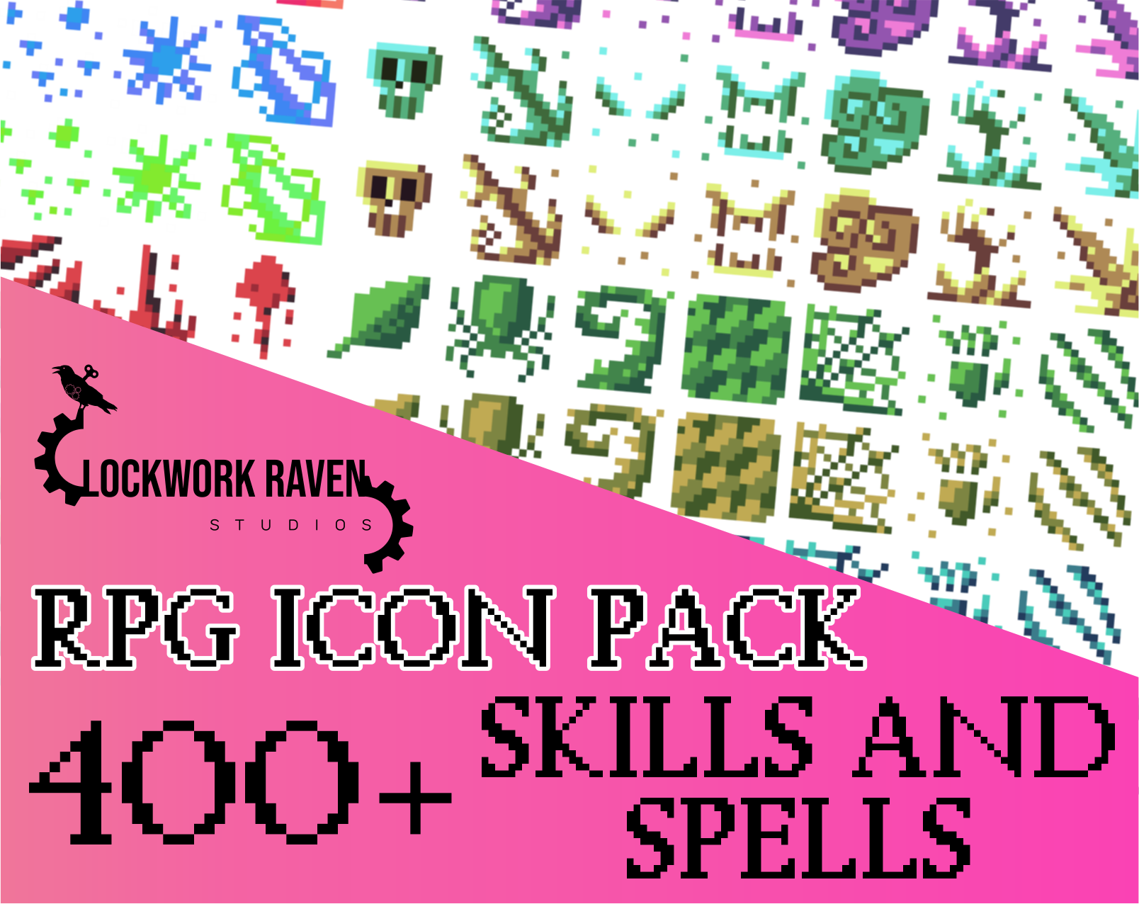 RPG Icon Pack - 400+ Skills and Spells - Clockwork Raven Studios by ...