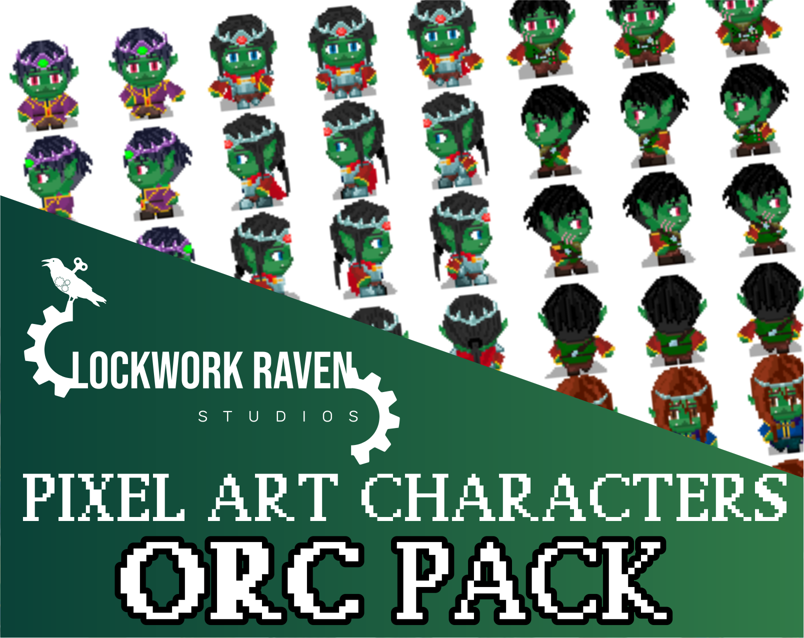 Pixel Art Characters - Orc Pack by Clockwork Raven