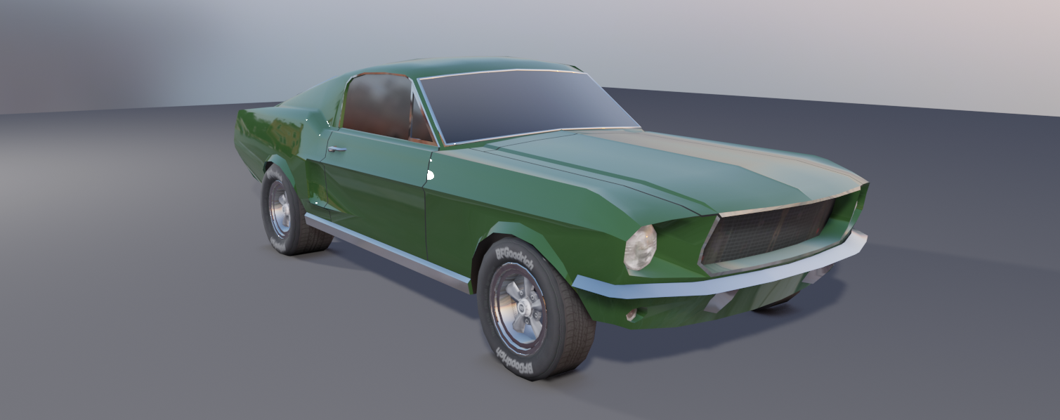 Low Poly Ford Mustang Model by TheKnightsKing