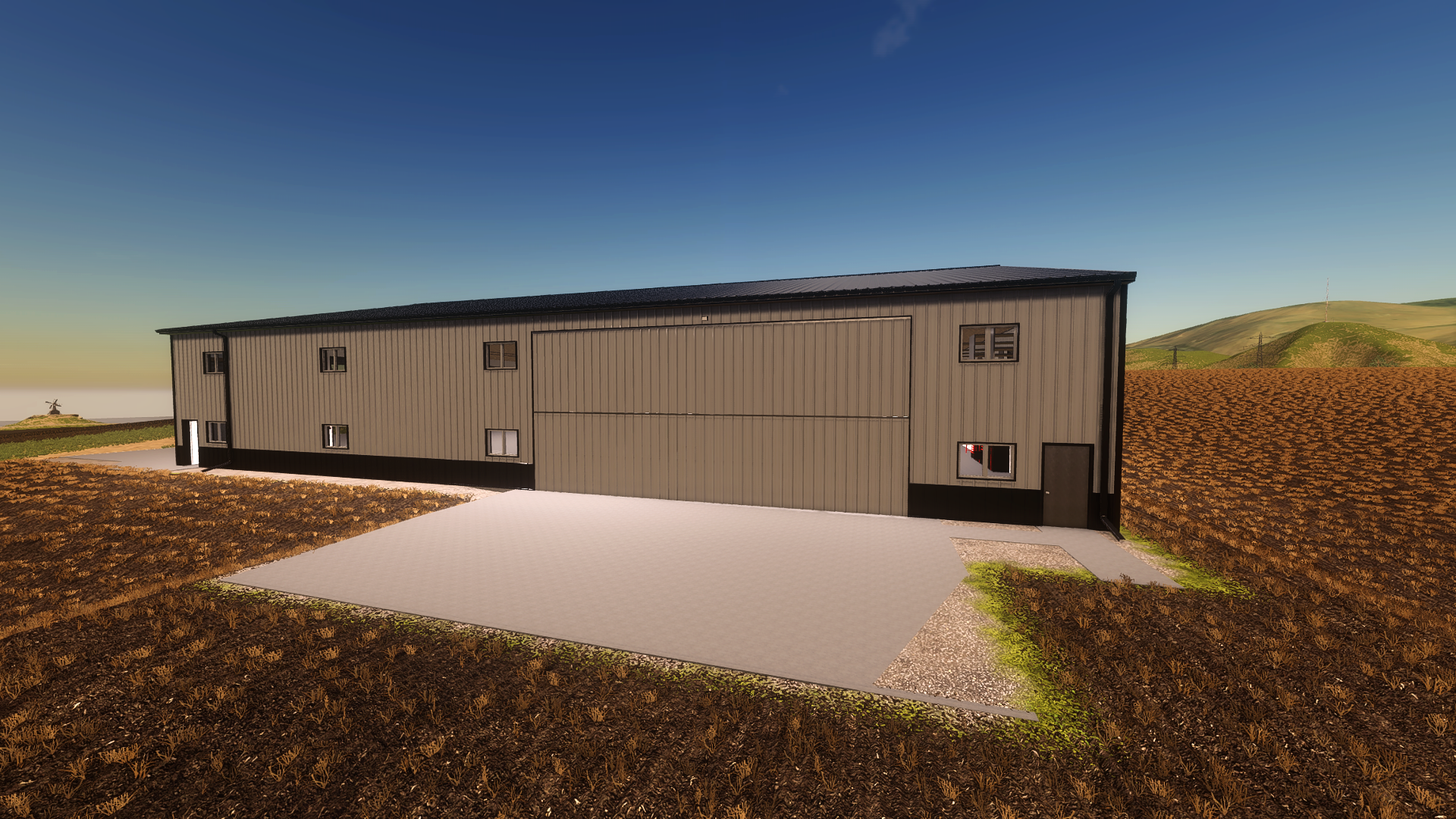 FS19 81x120 Shop Black Grey by TrailerParkFarms