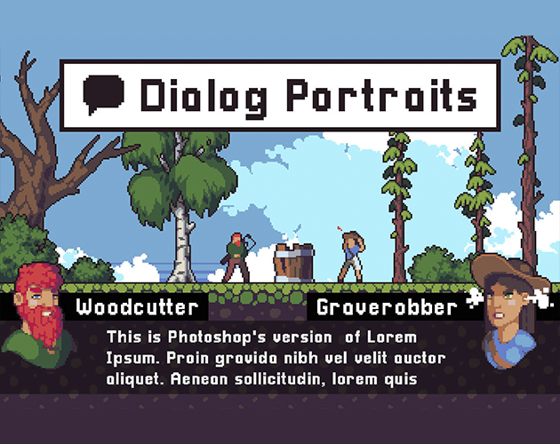 Portraits for Dialogues 2D Assets by Free Game Assets (GUI, Sprite ...