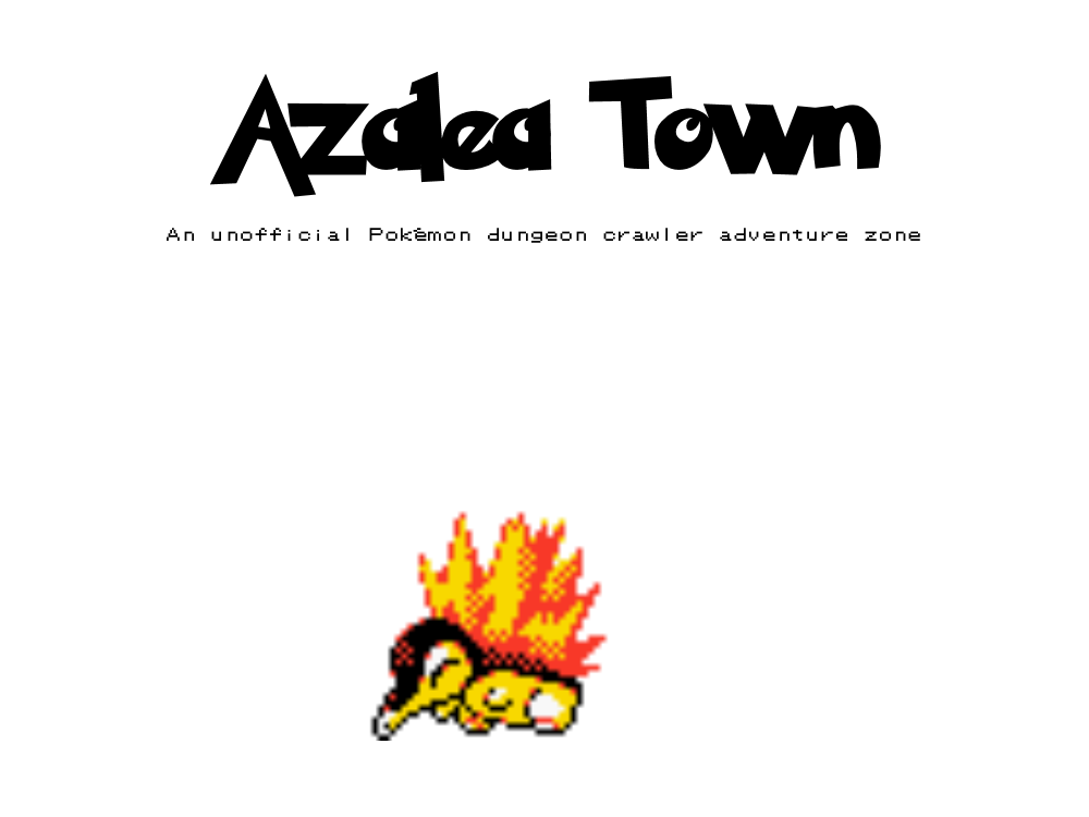 Azalea Town - A Pokémon dungeon crawler adventure zone by Red