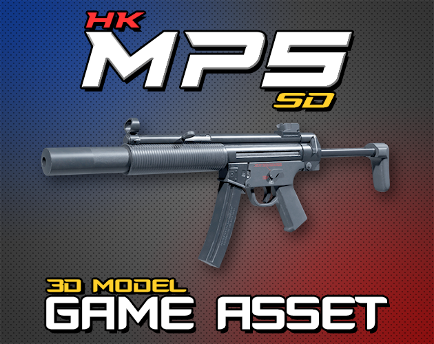 MP5 SD - 3D LowPoly Model by Wheezy.Media