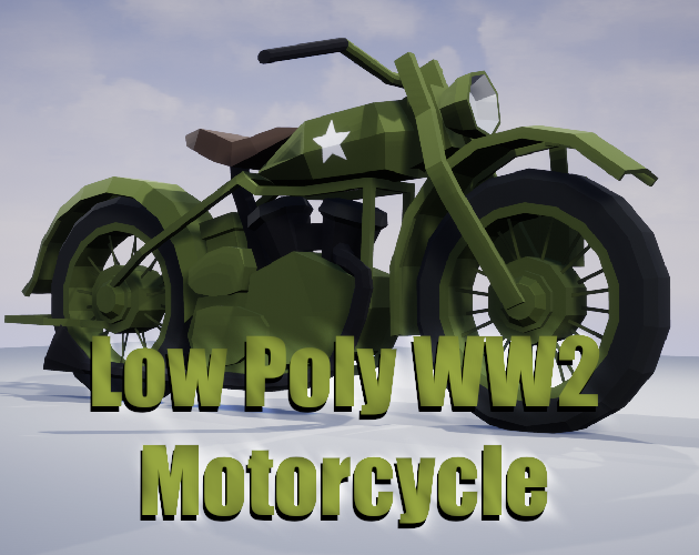 Low Poly WW2 Motorcycle by Robert Doman