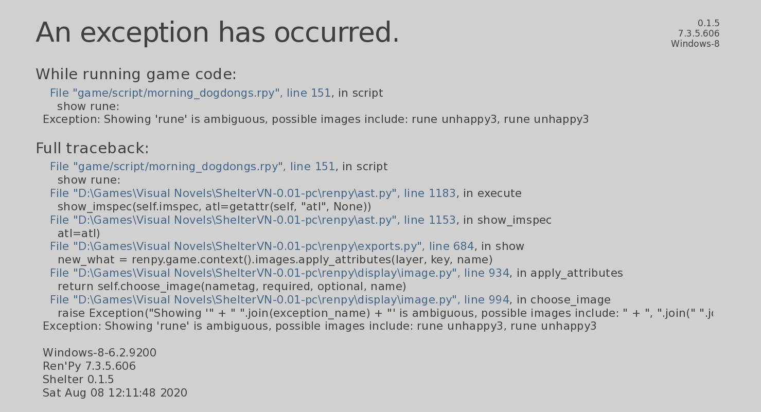 Shelter v.0.1.5 - The Fifth D_og - Shelter (Furry Visual Novel) by rausmutt