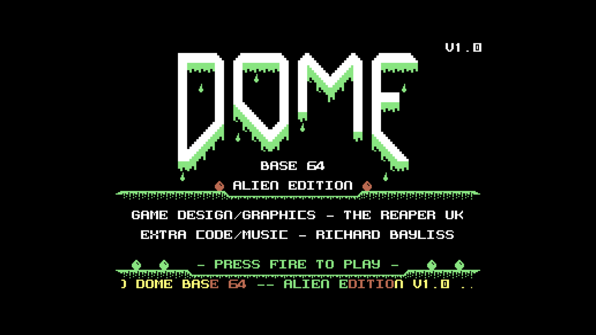 Dome Base 64 - Alien Edition (C64) by TheReaperUK
