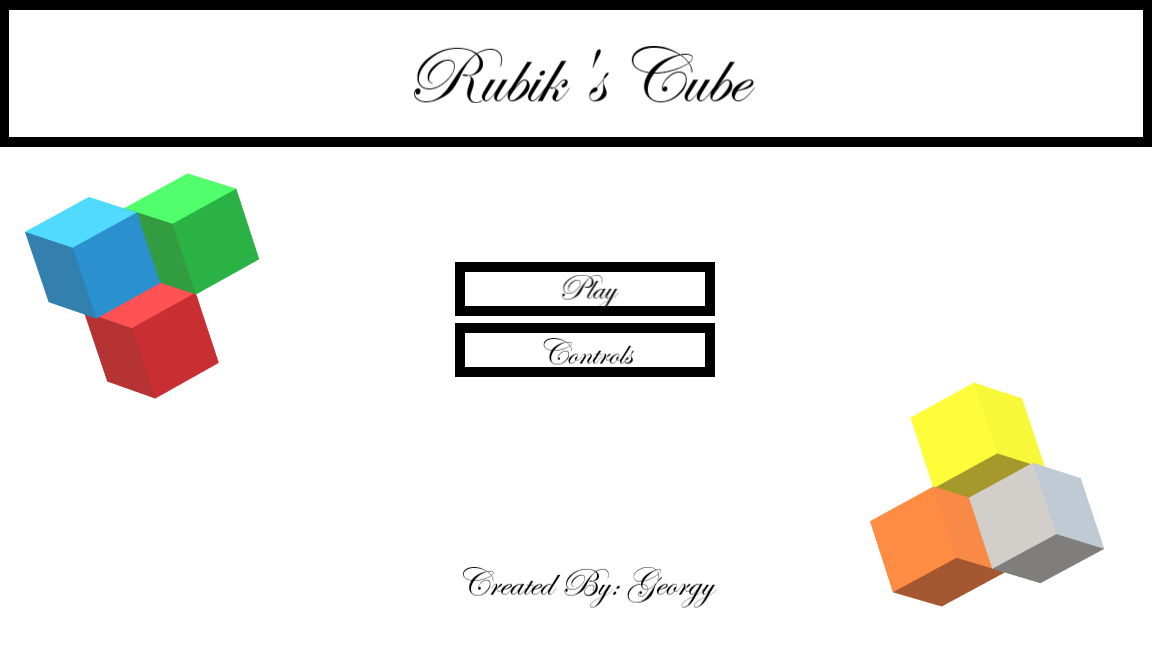 Virtual Rubik's Cube by Georgy