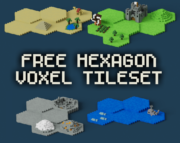 Free Hexagon Tileset by Xeeh