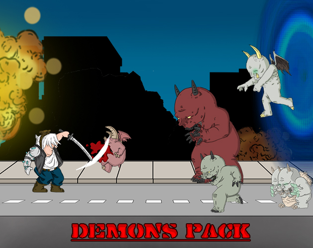 FX, Skills & Demons Pack - Cyber Hunter 2D Character and Assets by Yoss