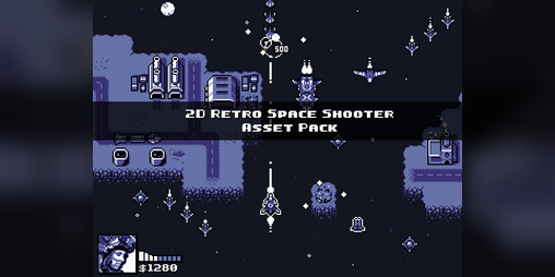2D Retro Space Shooter Assets by Blodyavenger