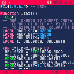 Details: how to convert an image to Pico-8, thanks to ImageToPico8 - Anto80