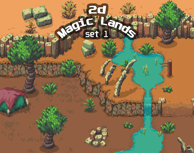 2D Magic Lands SET1 by Szadi art.