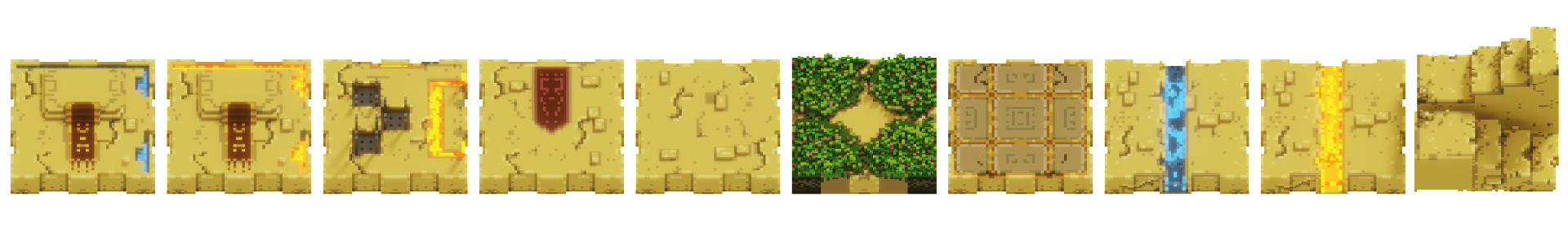 Voxel dungeon crawler environment assets : Desert by monogon