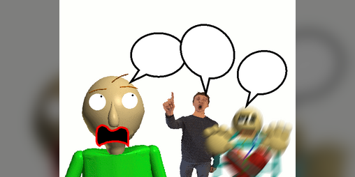 Baldi's Basics but letters and numbers don't exist by TheTopHattedStickman