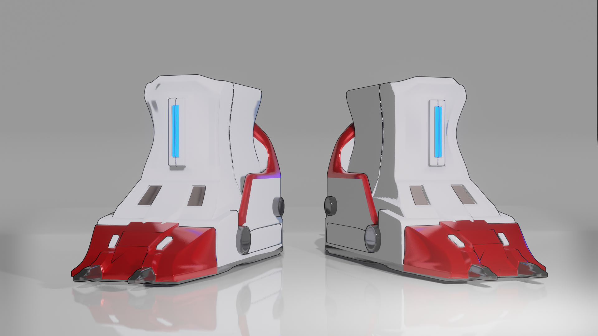 Hi Tech Robot Shoes 3D model by KhairulRahim
