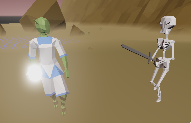 Goblin Mage and Skeleton by Ryan