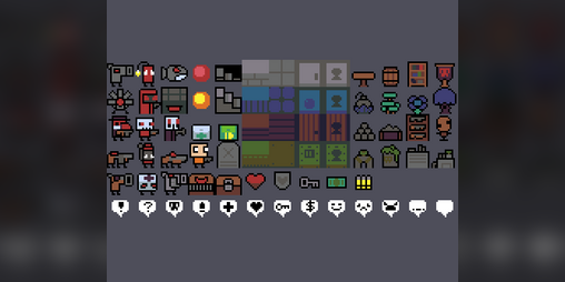 Roguelike-ish sprite sheet by CheeseBaron2