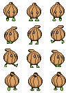 Walking Onion Animated Sprite by Cry Onion