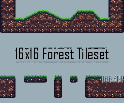 16x16 Free Forest Tileset by Big Knows Games