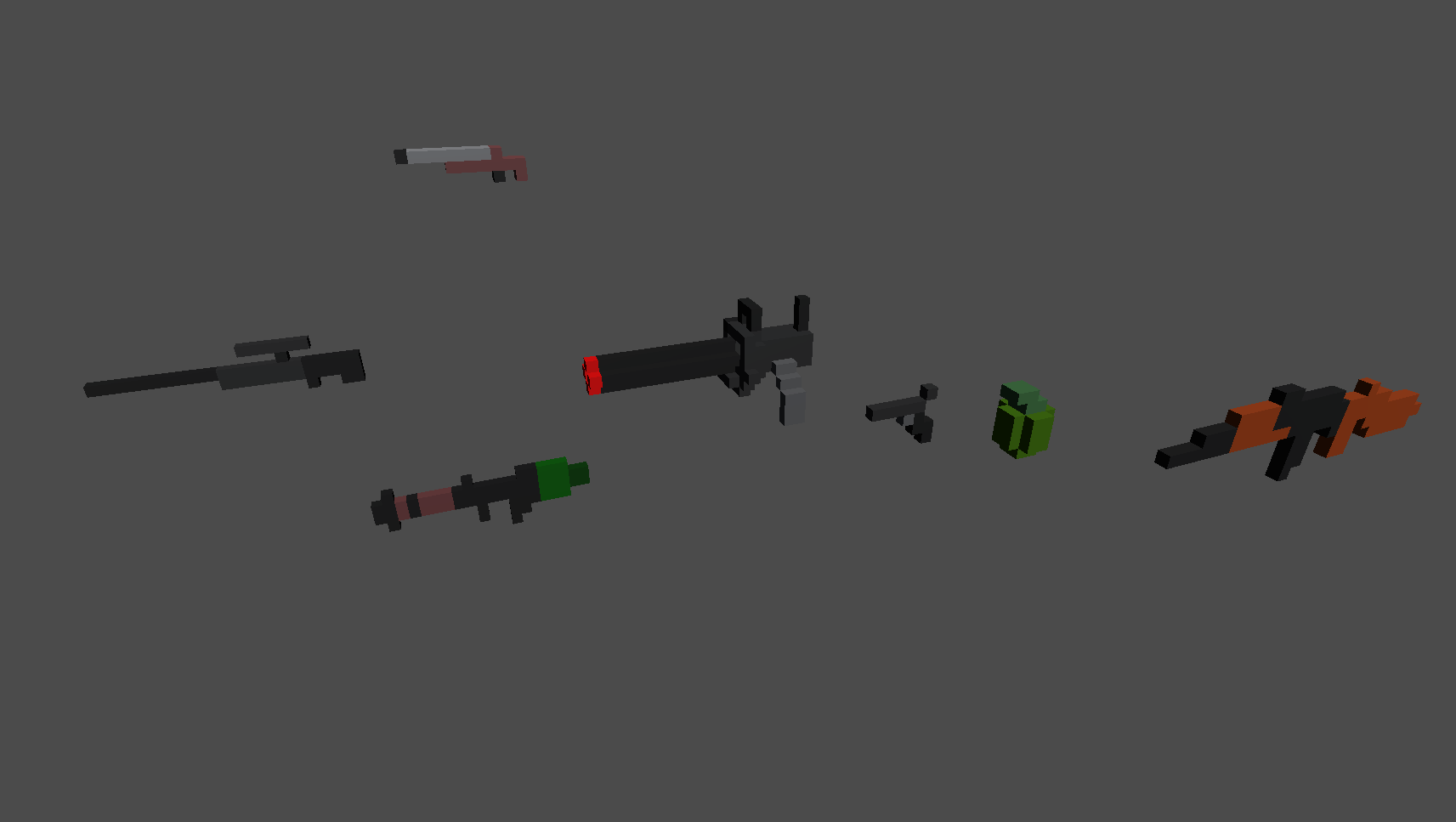 Weapons - Voxel Art by Fregs