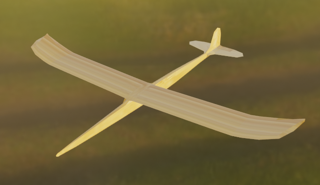 Low Poly Wooden Glider by Tibayan