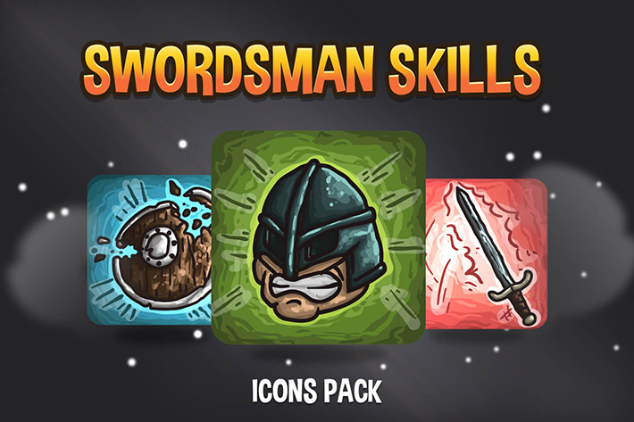 48 Free Swordsman Skills Icon Pack by Free Game Assets (GUI, Sprite ...