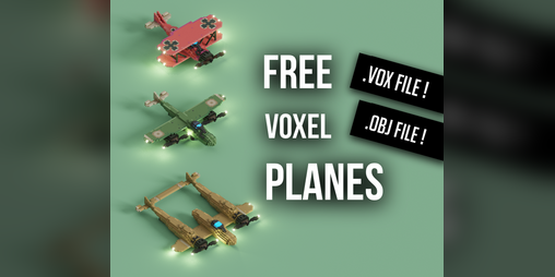 Voxel Plane assets by maxparata