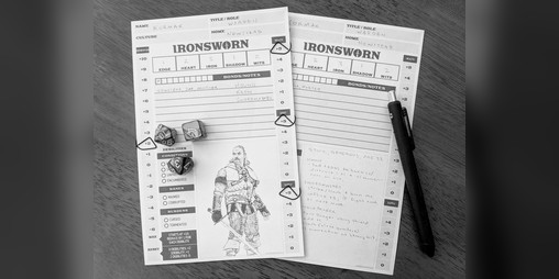 Ironsworn Half-Page Worksheets by NotofThisWorld
