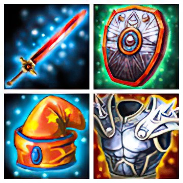 RPG weapon shield armor icons by supergameasset