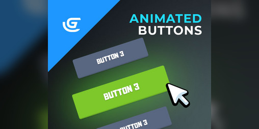 GDevelop Animated Buttons - Example by Wishforge