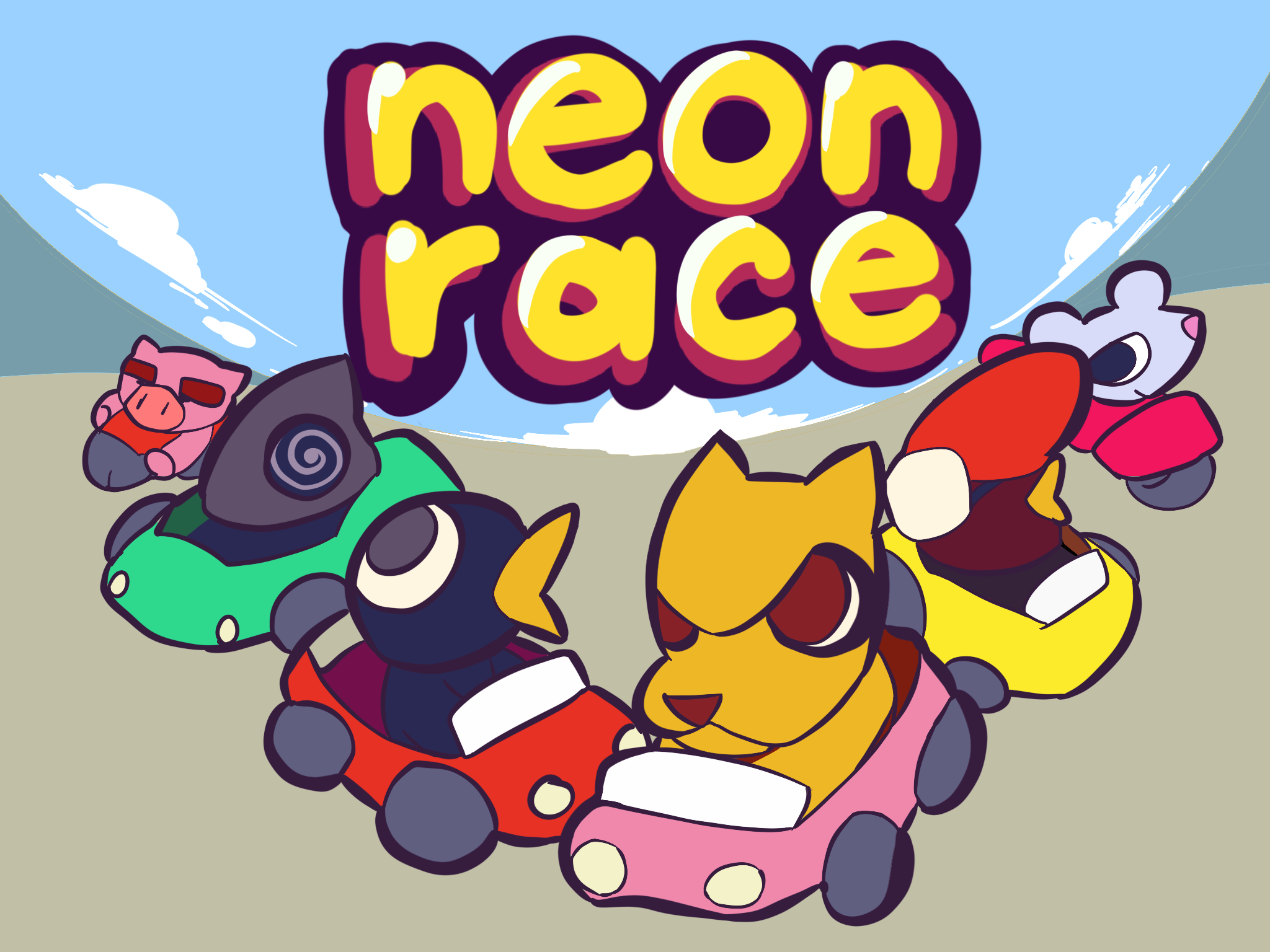 Neon Race by CalixJumio for A Game By Its Cover 2020 - itch.io