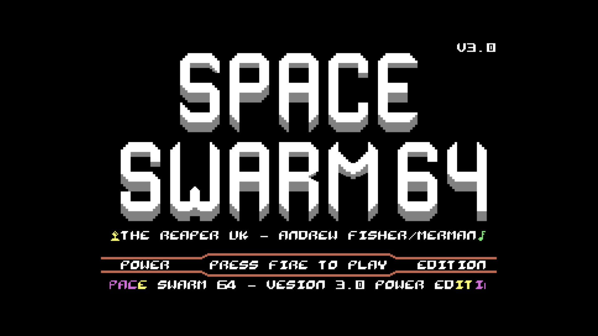 Space Swarm 64 Version 3.2 (C64) by TheReaperUK