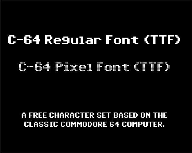 C-64 Font — Free by Jamie Cross