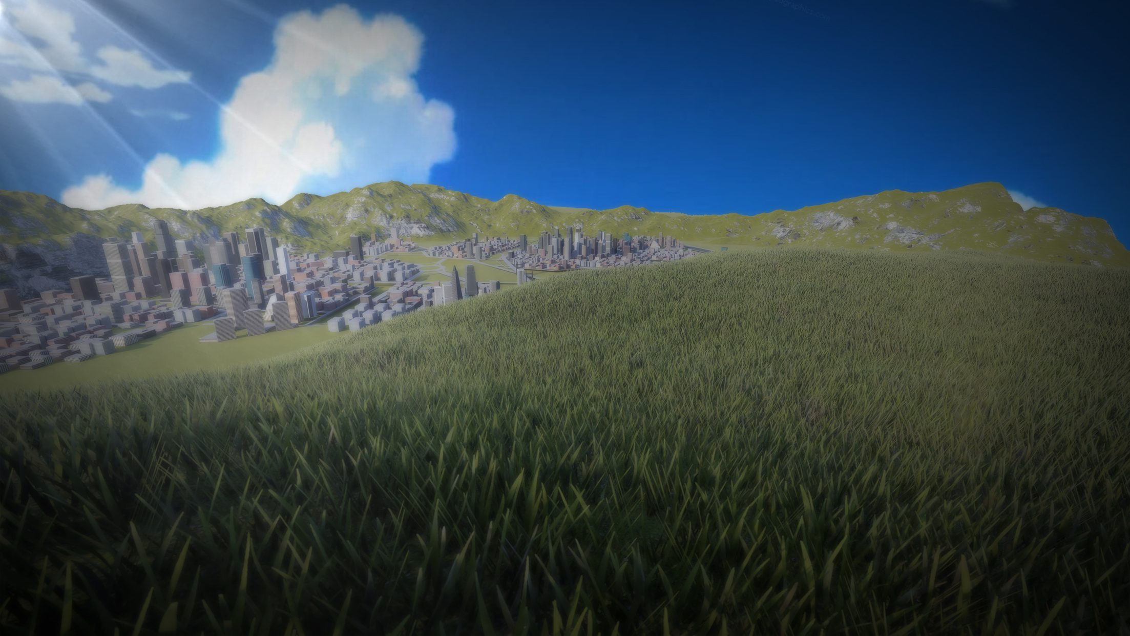 Free City Hill Background by Game Dev Assets