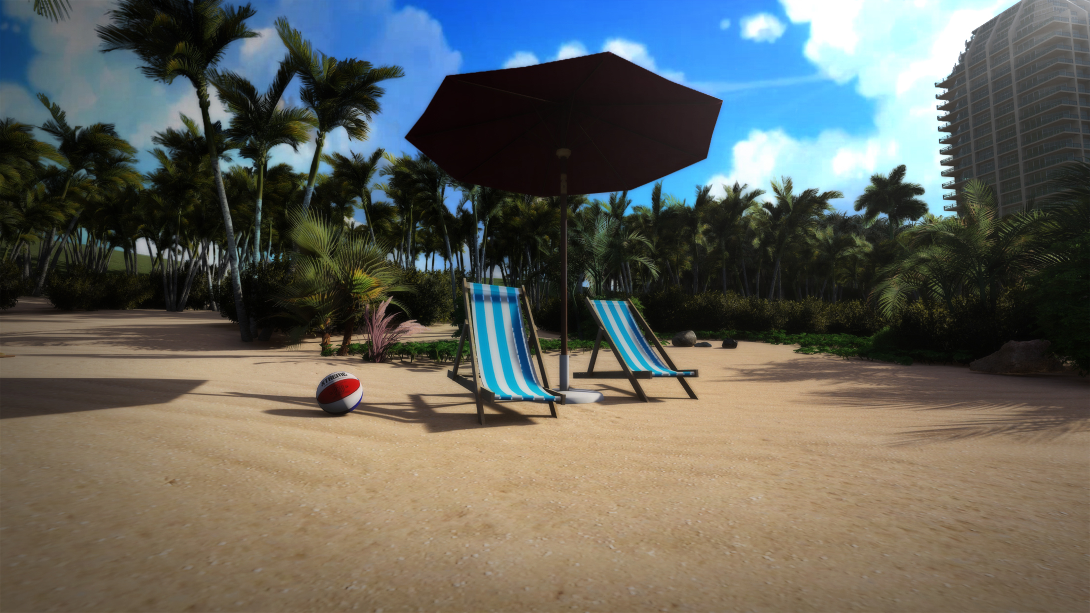 Beach visual novel backgrounds by Game Dev Assets