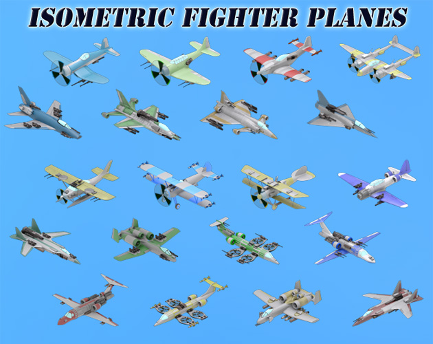 Isometric Fighter Planes by nulllgames