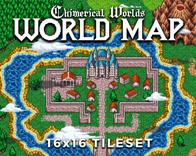 World Map Tileset by AlexPixels