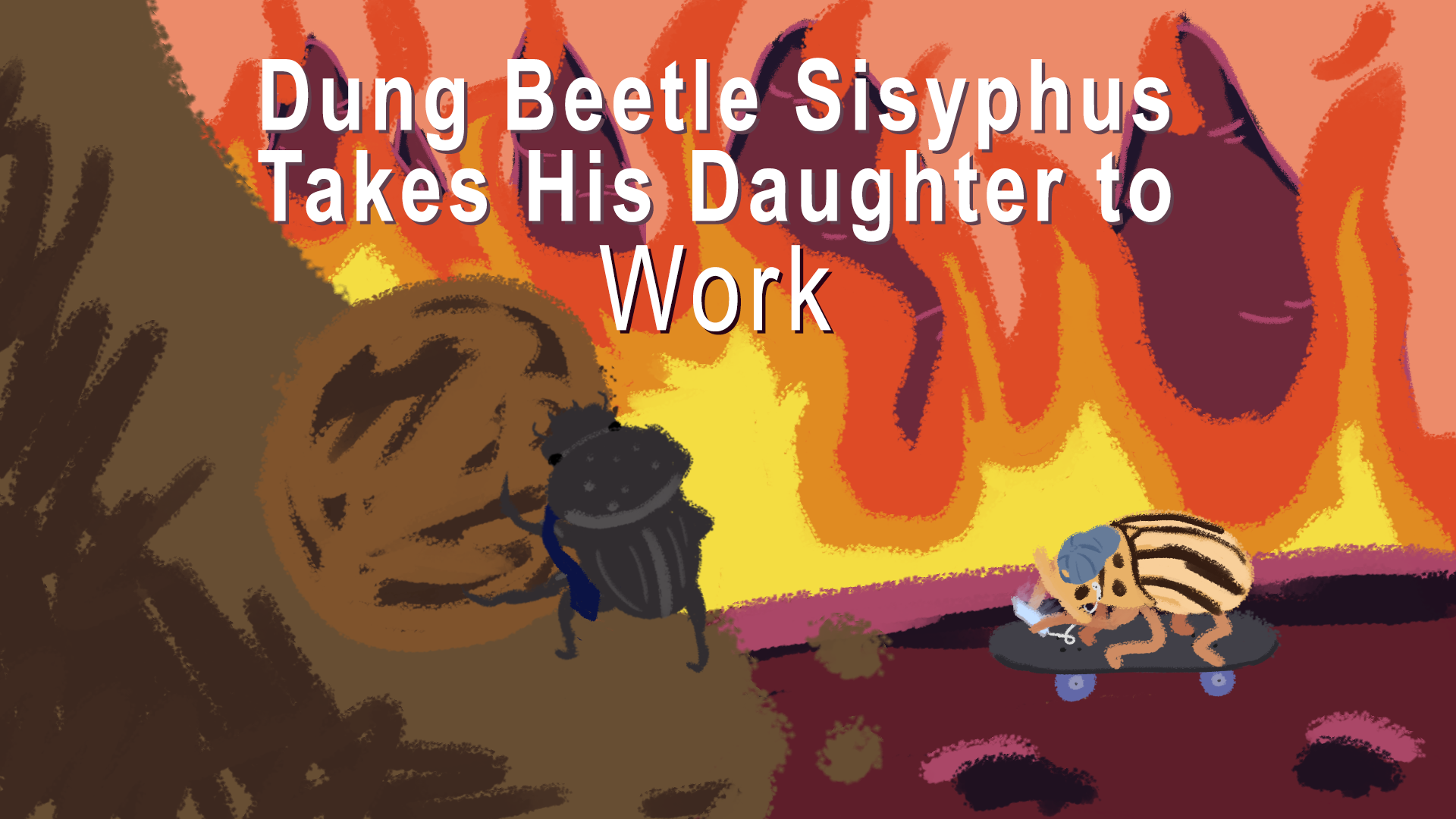 Sisyphus Beetle Takes His Daughter to Work by Nardo23, SteamedBunnies