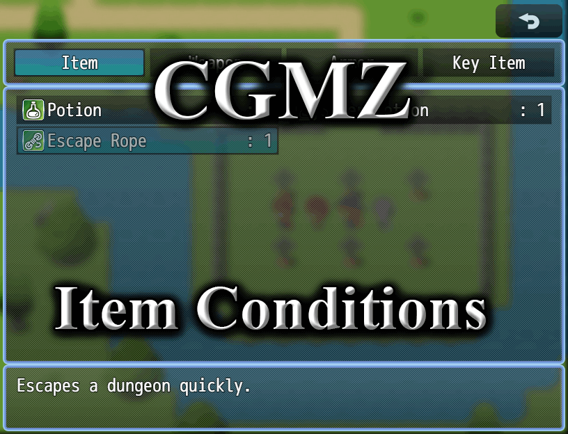 [CGMZ] Item Conditions for RPG Maker MZ by Casper Gaming