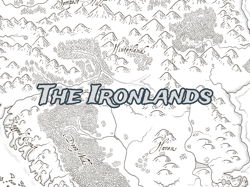 New Color Version! - Ironlands Hand-Drawn Map by NotofThisWorld