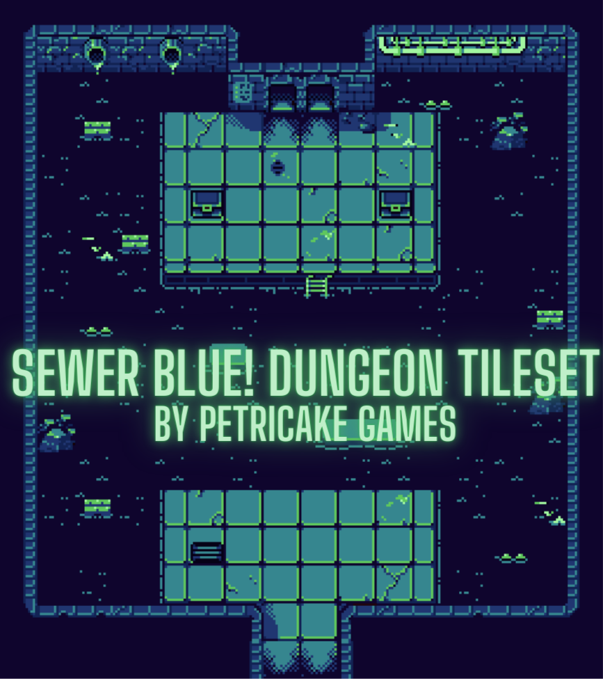 Sewer Blue! Dungeon Tileset by PetricakeGames