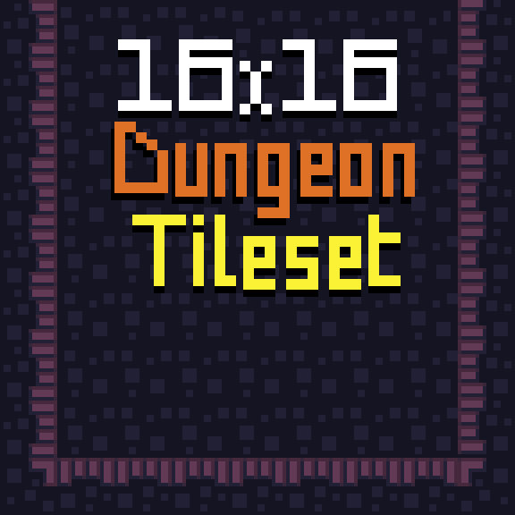 16x16 dungeon tileset by Klwnn