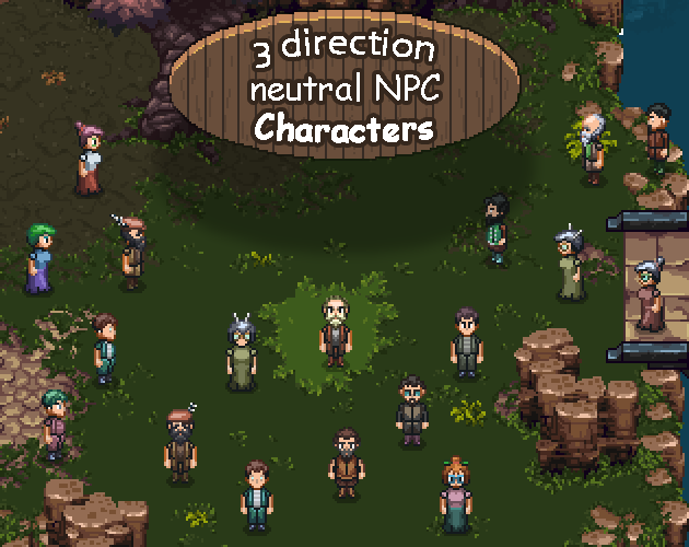 3 Direction NPC Characters by Szadi art.