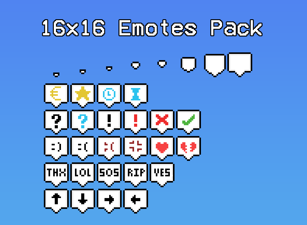 16x16 Emotes Pack by DibbelGames