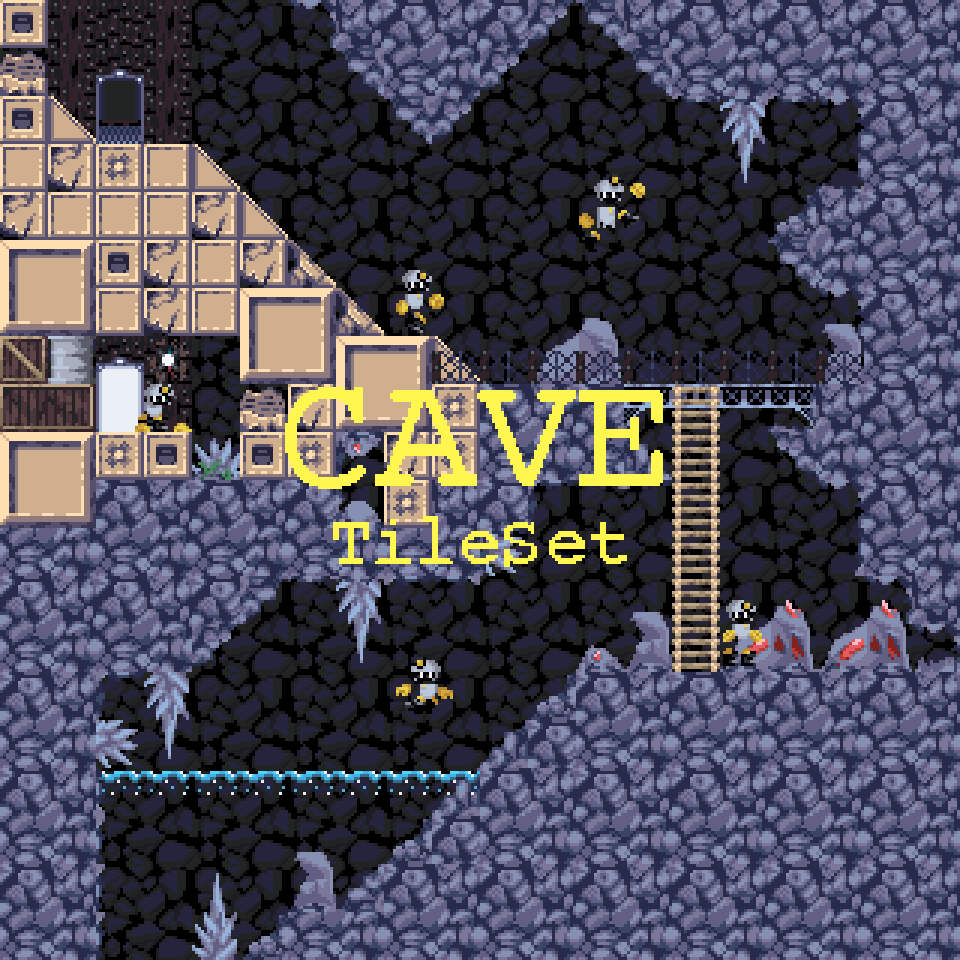 Cave TileSet by StressfulAsian