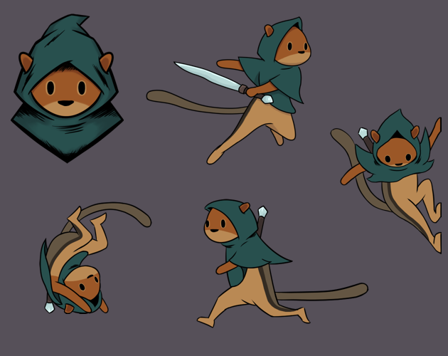 2D Squirrel Character by Ismartal