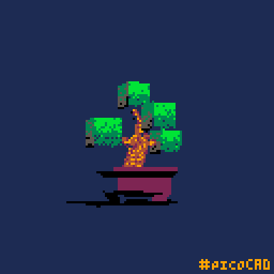 [picoCAD] Bonsai by Mateus Bergamin