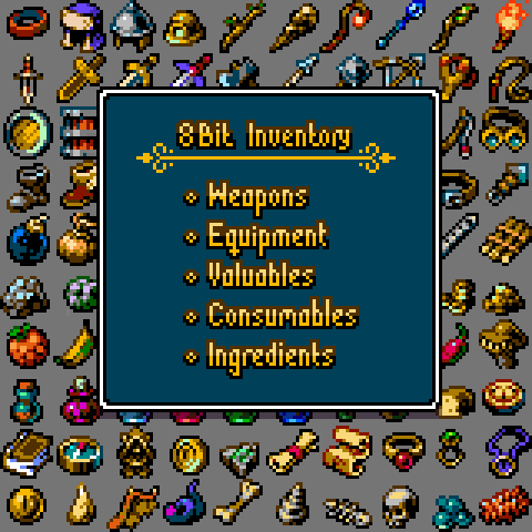 8bit Inventory items pack by itchabop