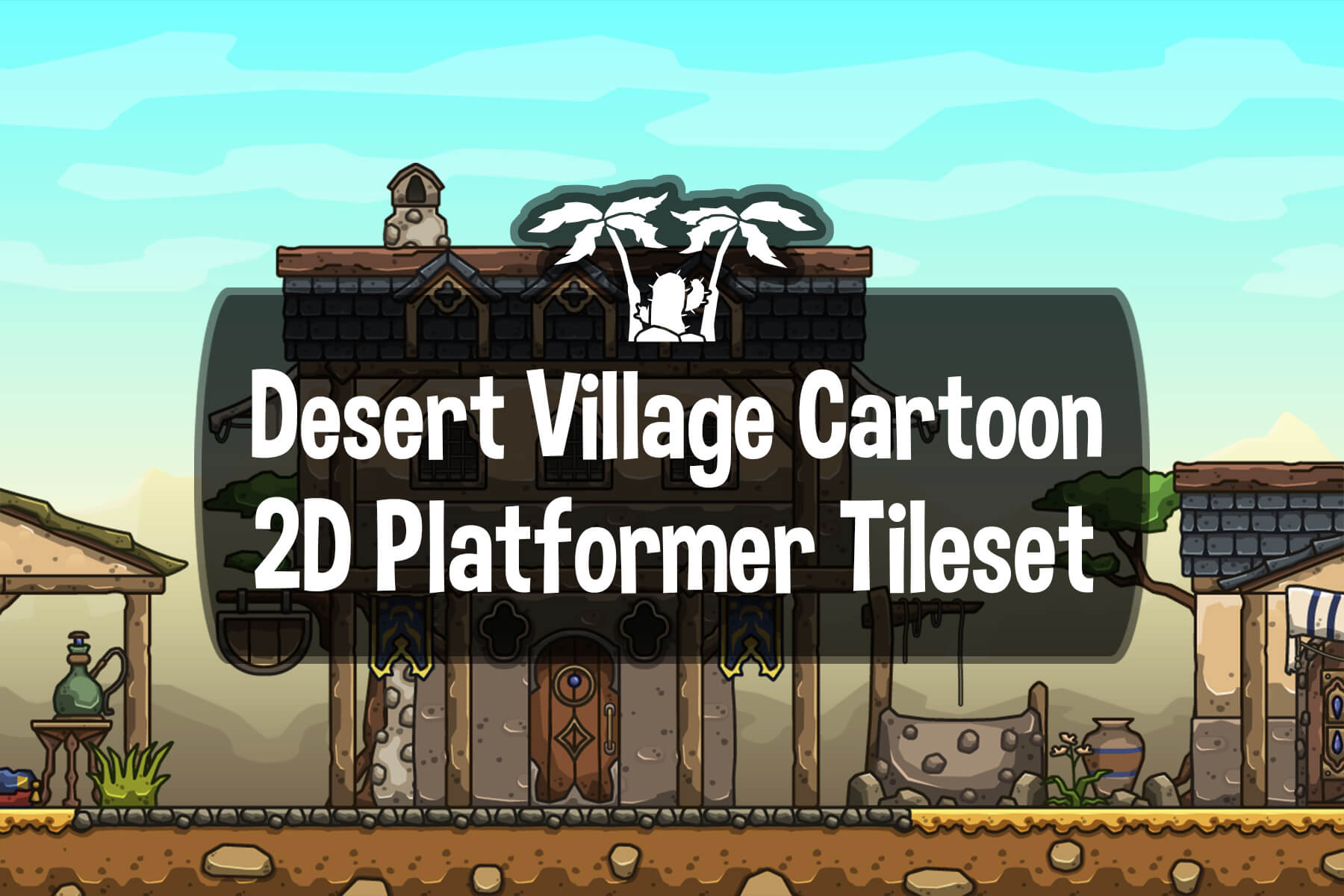 Desert Village 2D Tileset by Free Game Assets (GUI, Sprite, Tilesets)